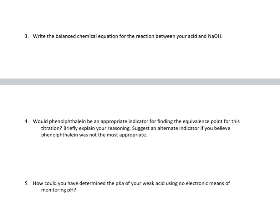Solved Weak Acid Titration Lab Purpose: In this lab you will | Chegg.com
