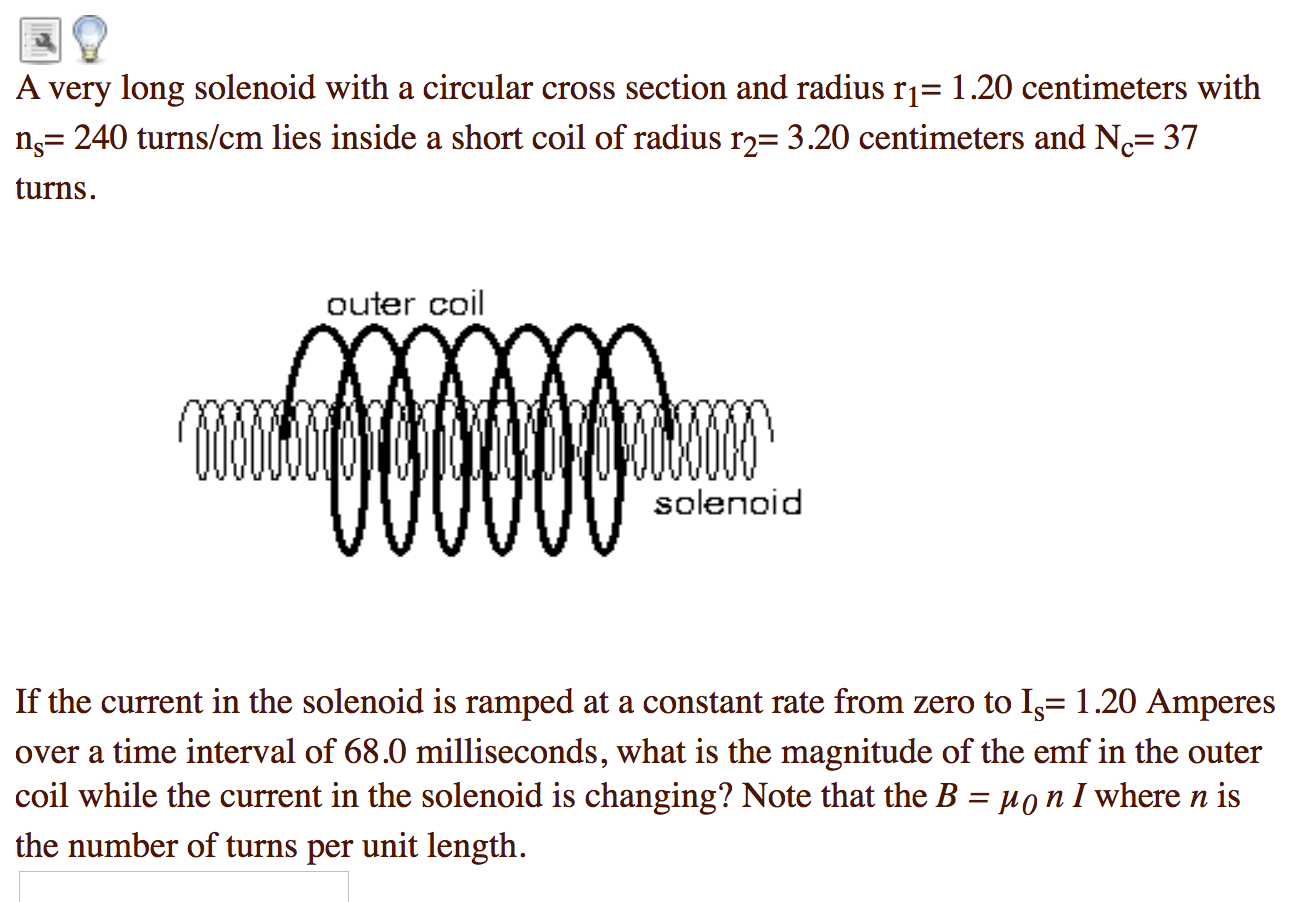 Solved A Very Long Solenoid With A Circular Cross Section