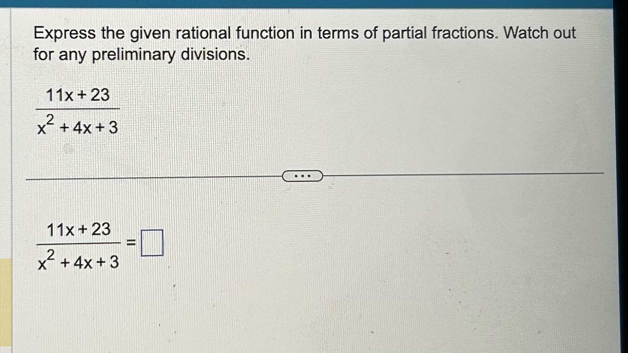 Solved Express the given rational function in terms of | Chegg.com
