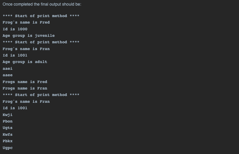 Solved Task 1 - Checkpoint 22 The following class | Chegg.com