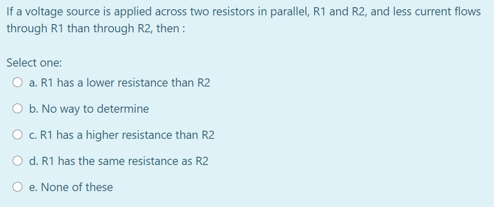 Solved If a voltage source is applied across two resistors | Chegg.com
