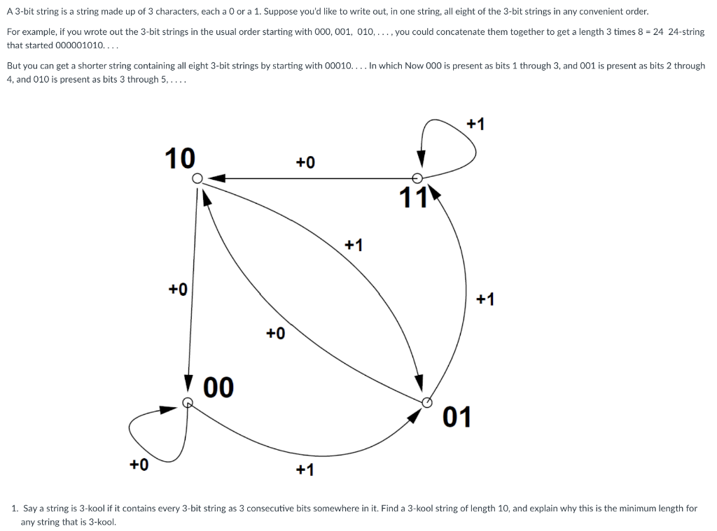 Solved A 3-bit string is a string made up of 3 characters, | Chegg.com