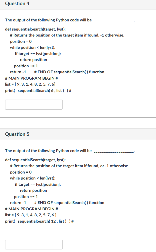 Solved The output of the following Python code will be def | Chegg.com