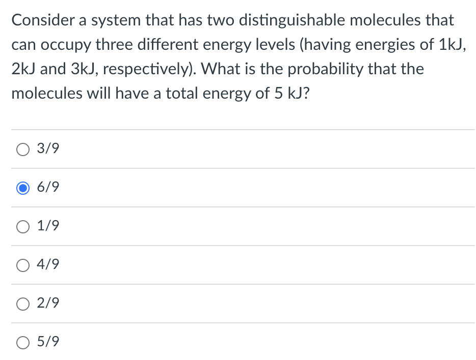 Solved Consider a system that has two distinguishable | Chegg.com