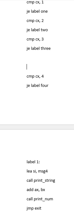 Solved Discuss the code (emu 8086 microprocessor) in detail | Chegg.com