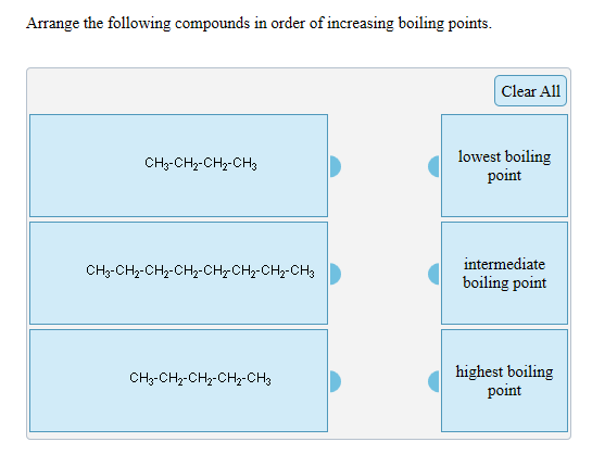 Solved Arrange the following compounds in order of | Chegg.com