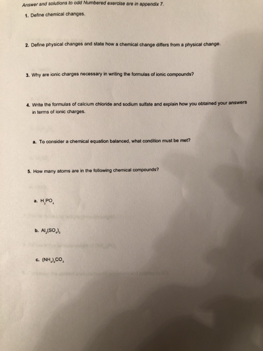 Solved Answer and solutions to odd Numbered exercise are in | Chegg.com