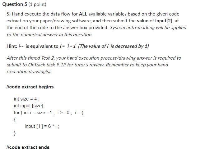 Solved 5) Hand execute the data flow for ALL available | Chegg.com