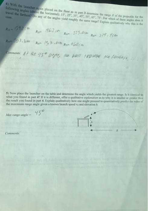 Solved Test your prediction by firing the ball and | Chegg.com