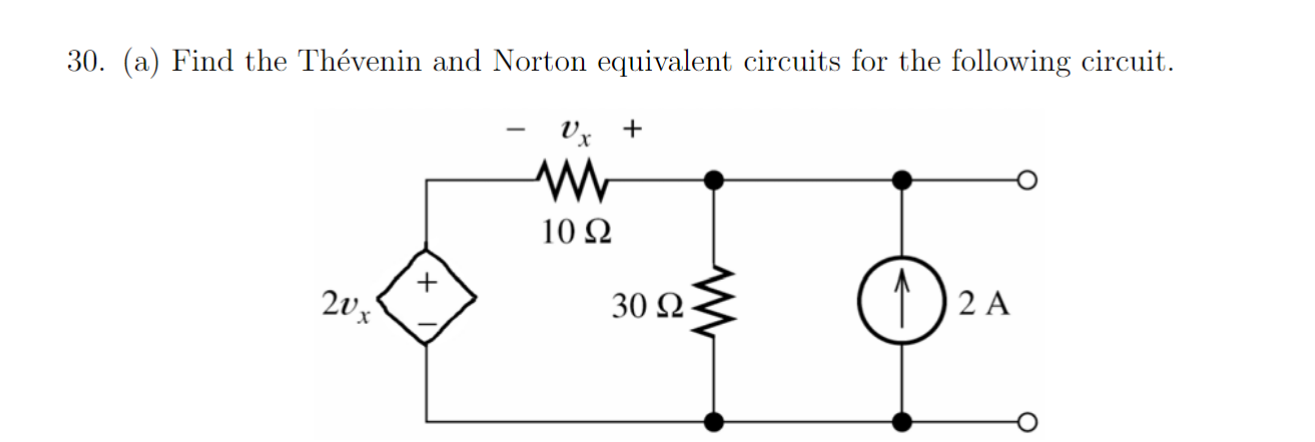 Solved The answer is 30. (a) RT = 15 Ω, vT = 30 V . RN = 15 | Chegg.com