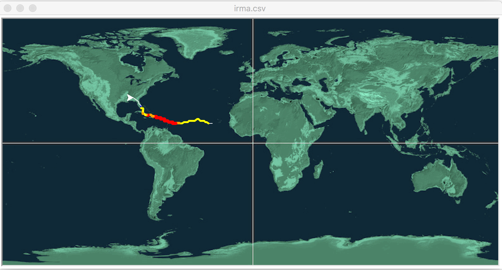 Solved Fill in the missing function to animate hurricane | Chegg.com