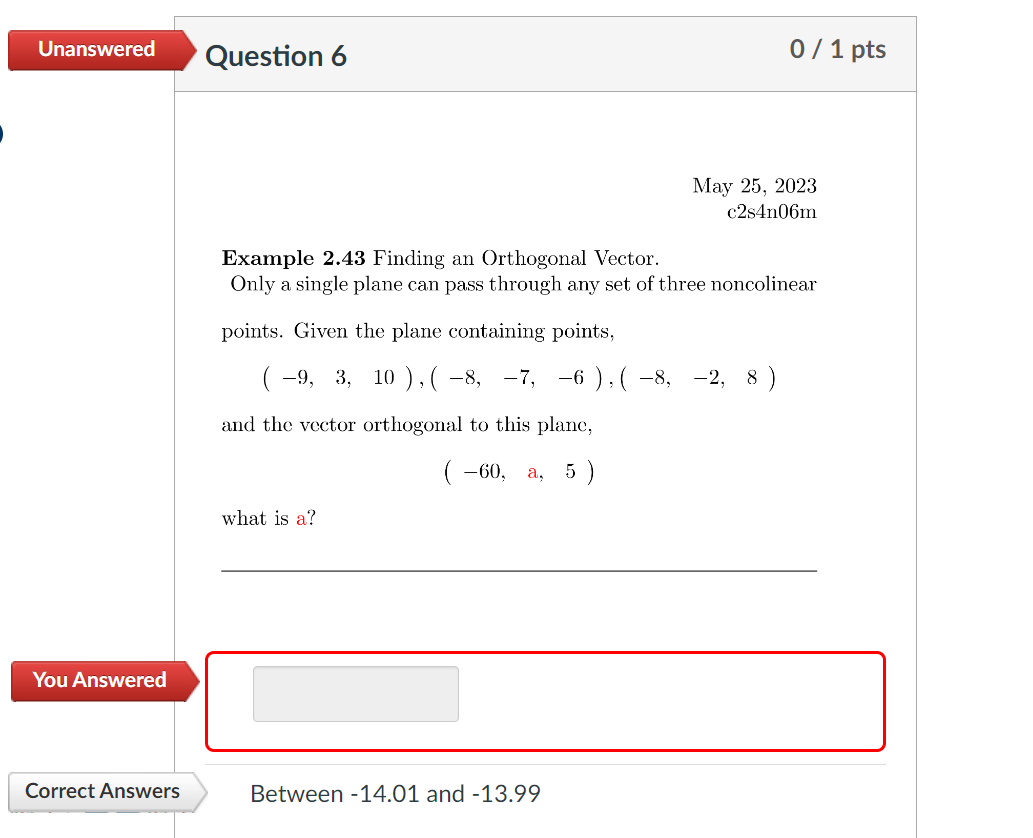Solved Example 2.43 Finding an Orthogonal Vector. Only a | Chegg.com