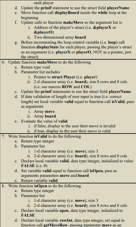 Solved C Programming Could You Update The Code Using The