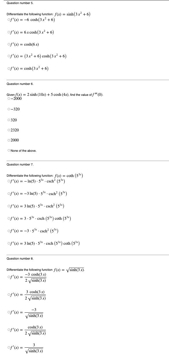 Solved Questions 5-8 ﻿please. | Chegg.com