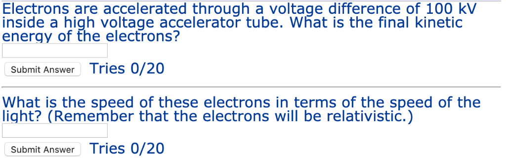 Solved Electrons are accelerated through a voltage | Chegg.com