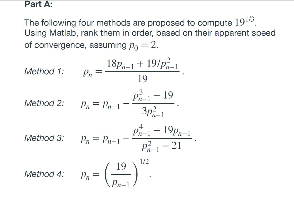 Solved The following four methods are proposed to compute | Chegg.com