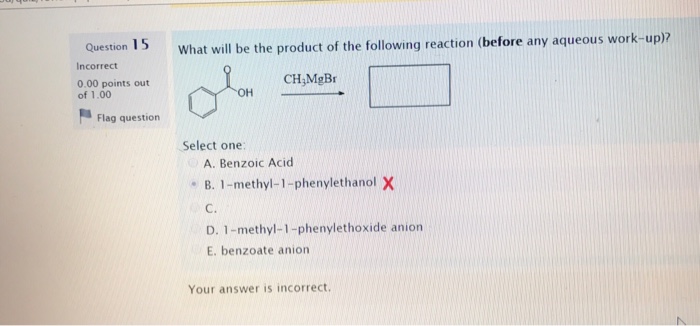 Solved What will be the product of the following reaction | Chegg.com