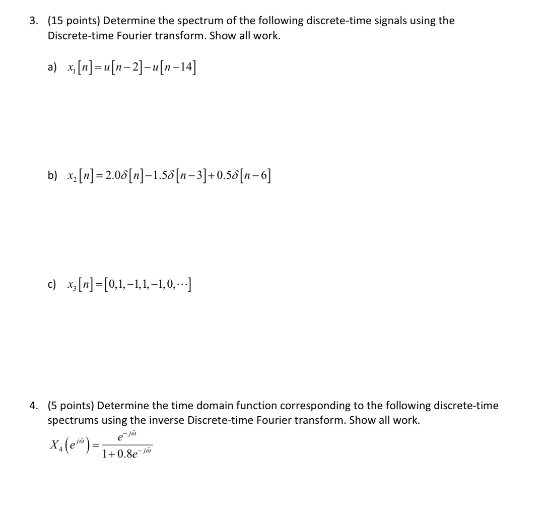 3. (15 points) Determine the spectrum of the | Chegg.com