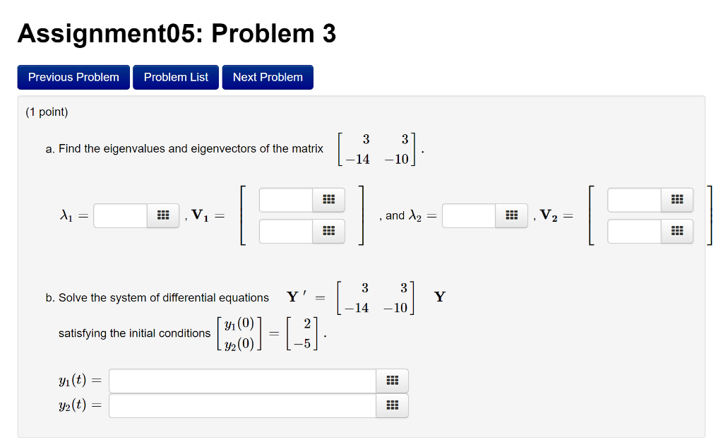 Solved Assignment05 Problem 3 Problem List Previous Problem