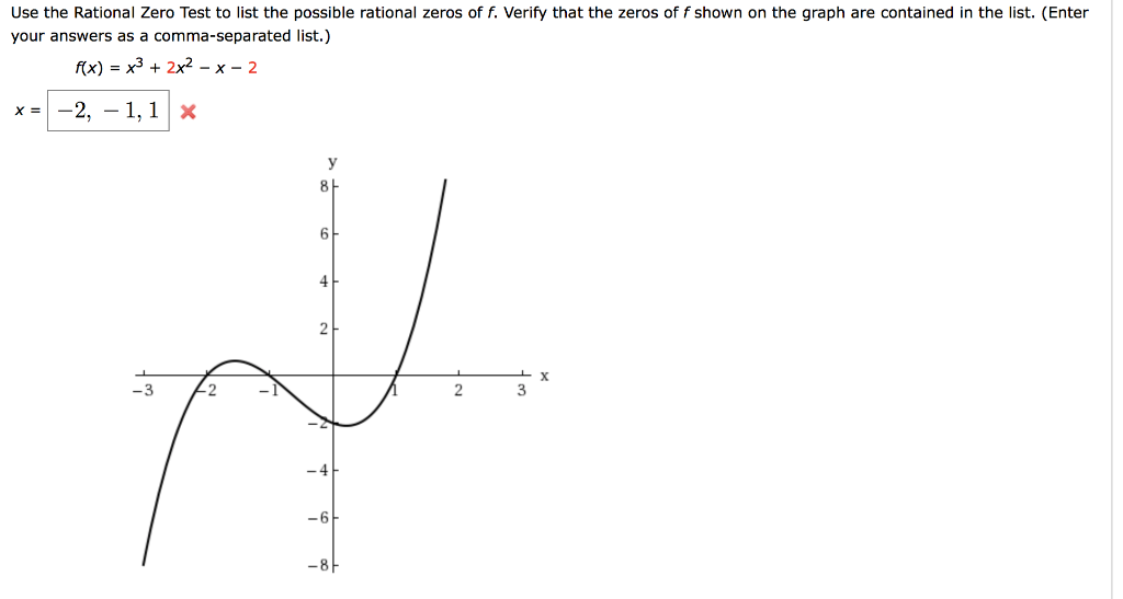 Solved Use the Rational Zero Test to list the possible | Chegg.com