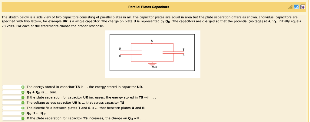 Solved Parallel Plates Capacitors H The sketch below is a | Chegg.com