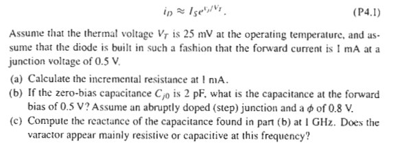 Solved PROBLEM 5 Junction capacitors are normally used in | Chegg.com