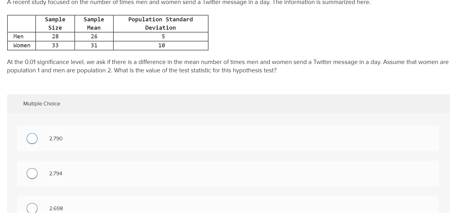 Solved At the 0.01 significance level, we ask if there is a | Chegg.com