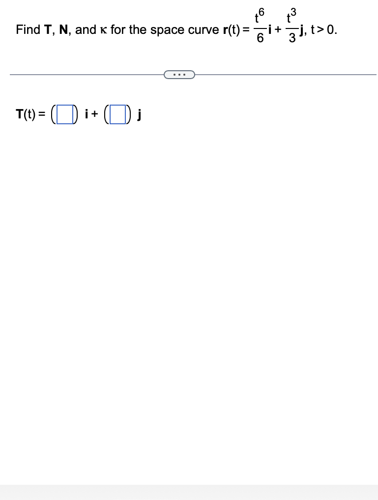 Solved Find T,N, and κ for the space curve | Chegg.com