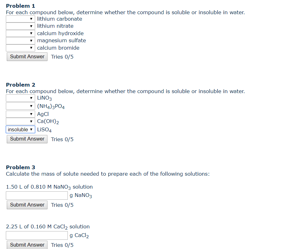 Solved Problem 1 For each compound below, determine whether | Chegg.com