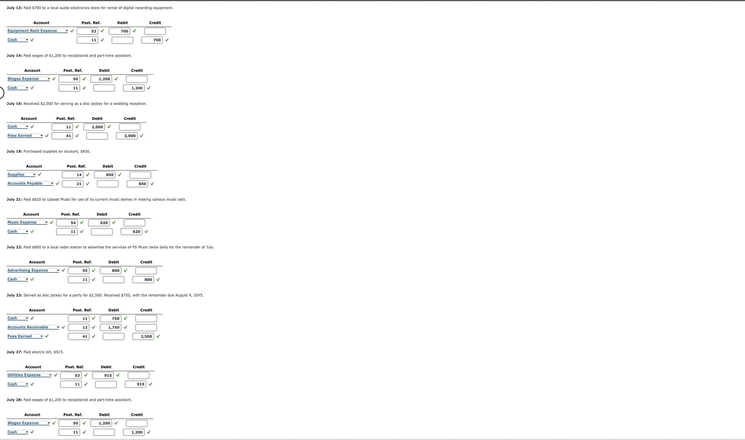Solved Continuing Problem Chapter 2 Instruction 2 The