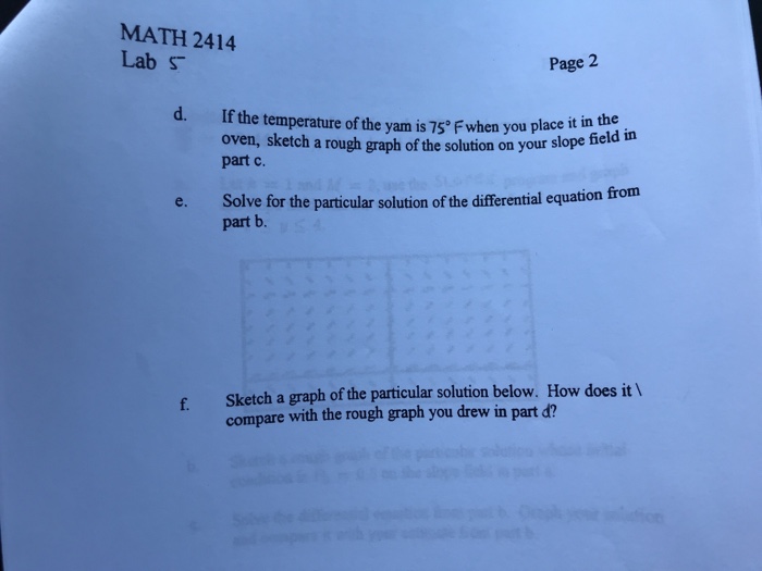 Solved Math 2414 Lab S Name Section OBJECTIVE: Solve | Chegg.com