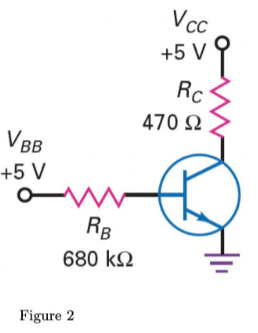 Solved Using the base-biased circuit in Fig.2, with Bde = | Chegg.com