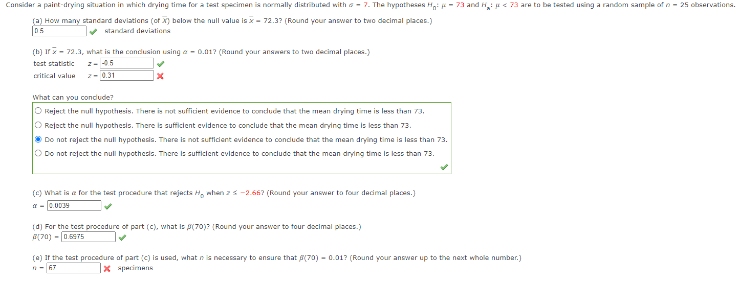 Solved (a) How manv standard deviations (of Xˉ ) below the | Chegg.com