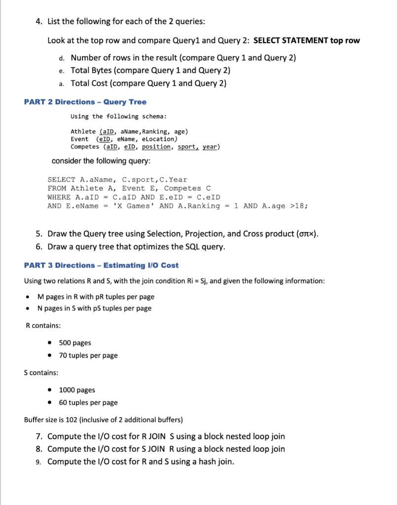 Solved 3. Change the line size to 300 4. Display the SQL | Chegg.com