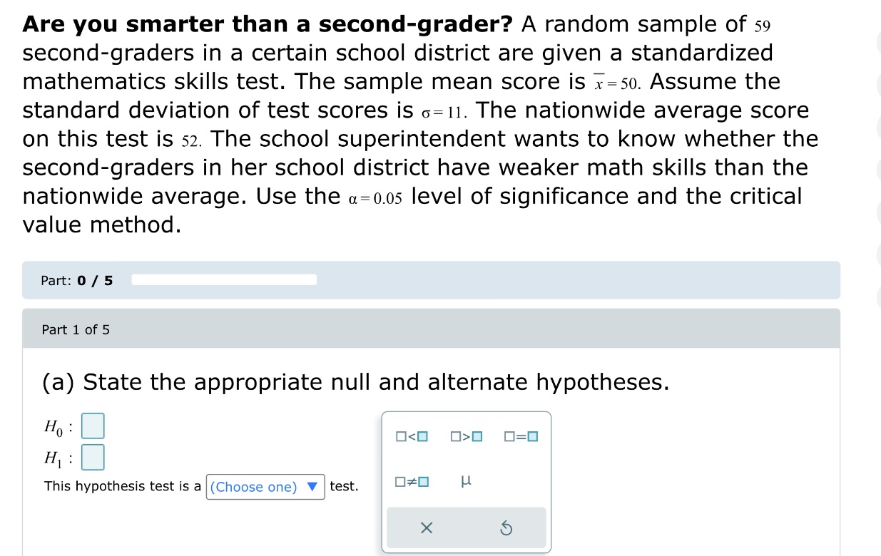 Solved Are you smarter than a second-grader? A random sample | Chegg.com