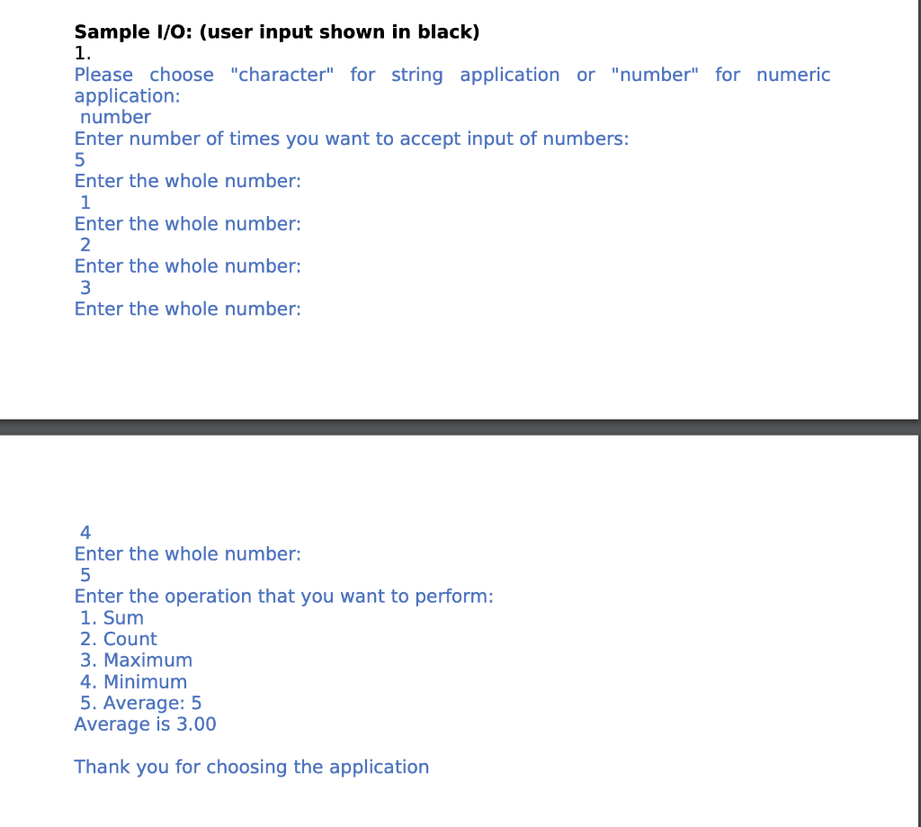 Solved Topics: while, basic 1/0, conditional structure | Chegg.com
