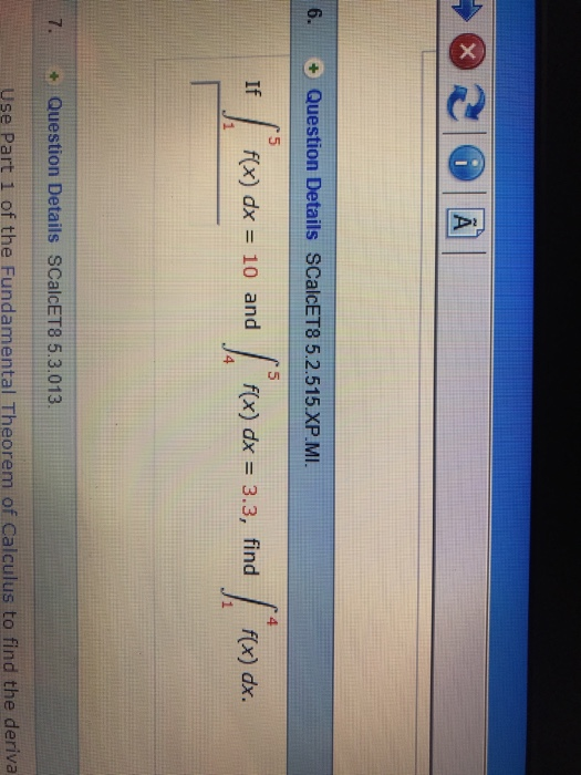 Solved 6. +Question Details SCalcET8 5.2.515.XP MI. 5 4 If | Chegg.com