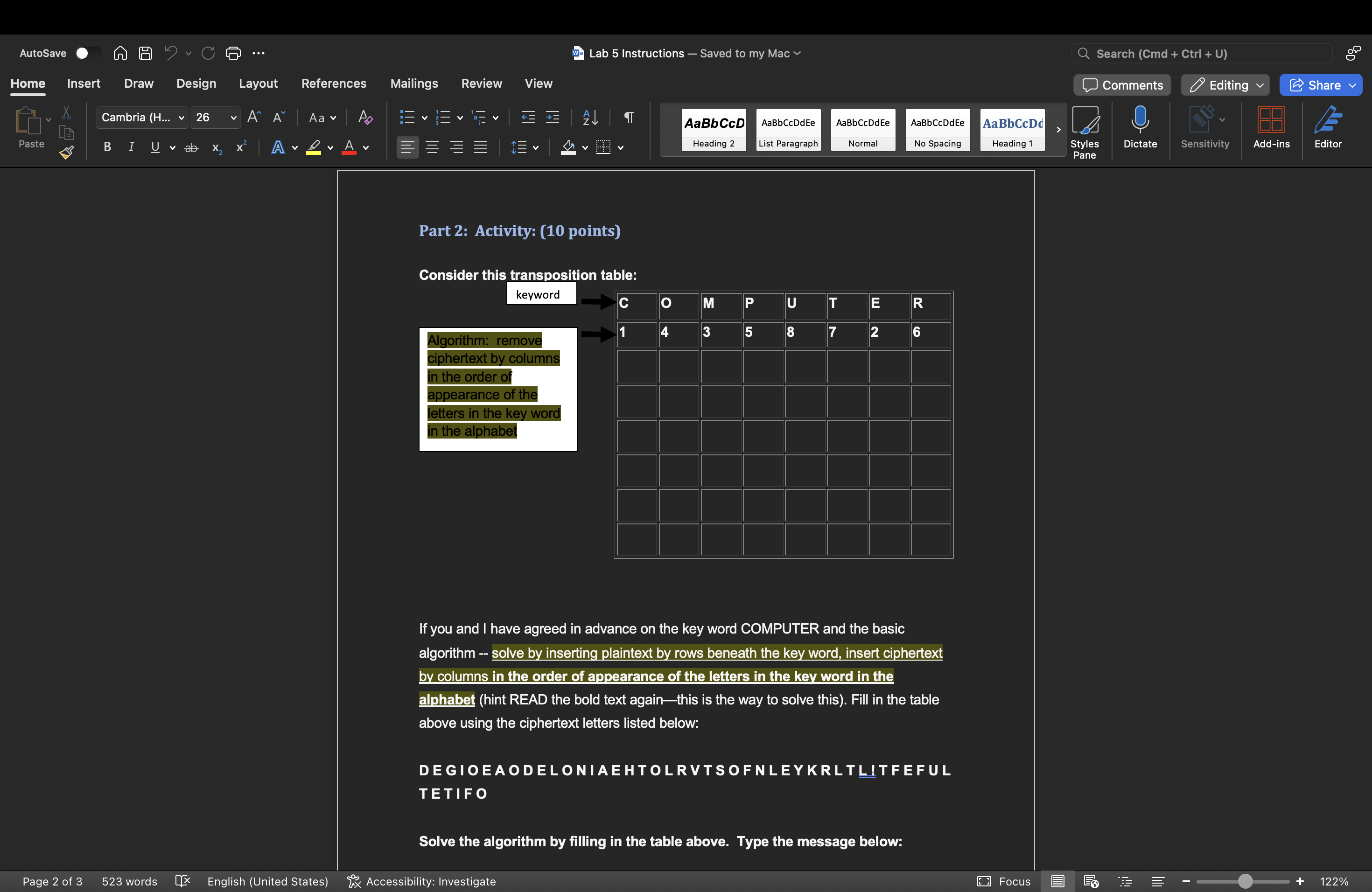 Solved Part 2: Activity: (10 ﻿points)Consider this | Chegg.com