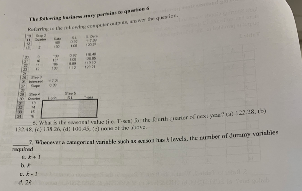 Solved 10. Given that the mean squared error (MSE) for the | Chegg.com