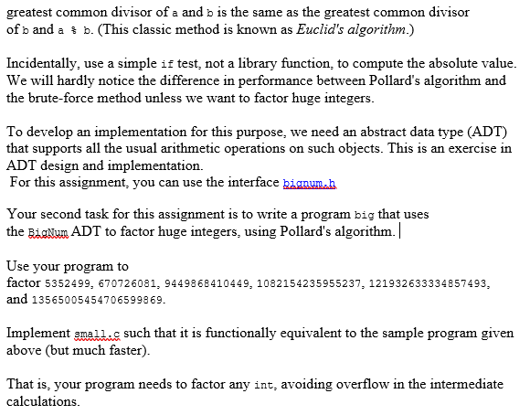 Solved Write a program in JAVA, to factor huge integers. | Chegg.com