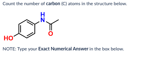 Solved Count the number of carbon (C) atoms in the structure | Chegg.com