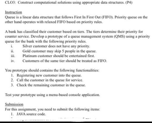 Solved helpCLO3: Construct computational solutions using | Chegg.com