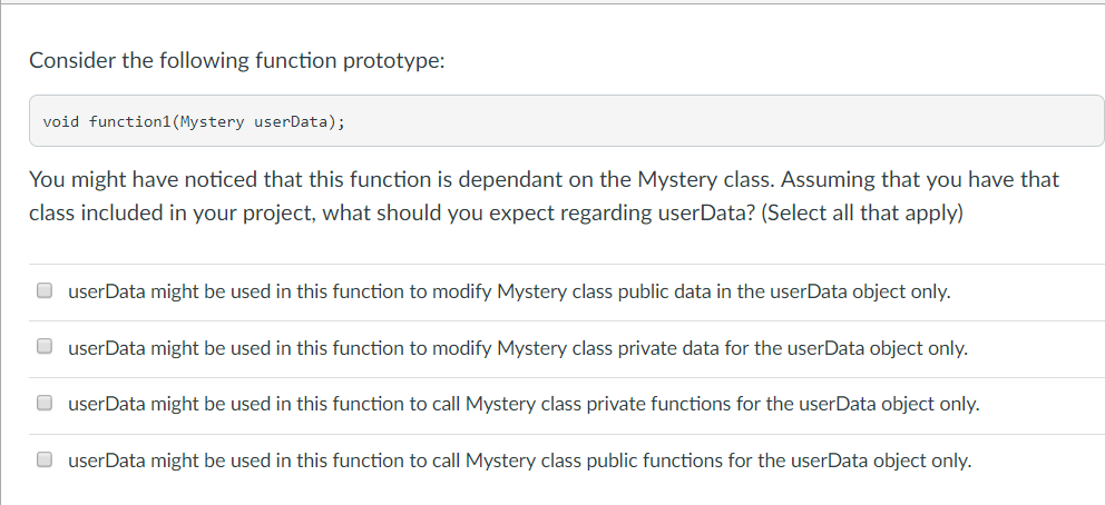 Solved Consider the following function prototype: void | Chegg.com
