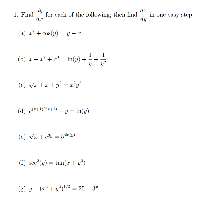 Solved Can you solve question (f) ﻿and (g)? | Chegg.com
