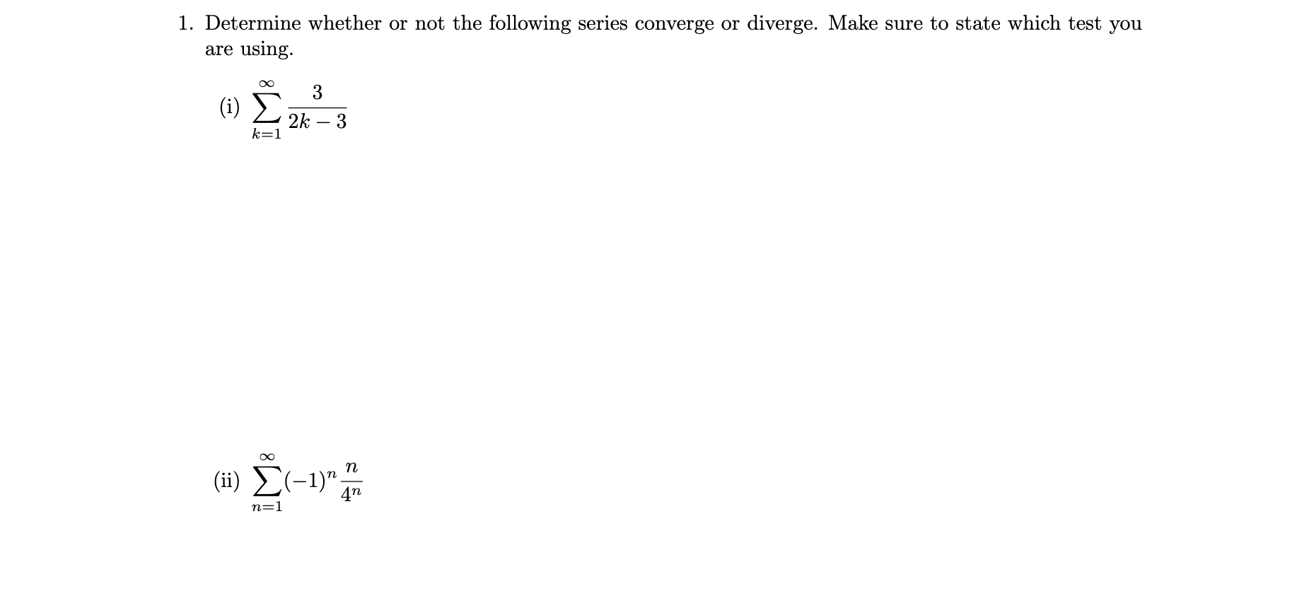 Solved Determine whether or ﻿not the following series | Chegg.com