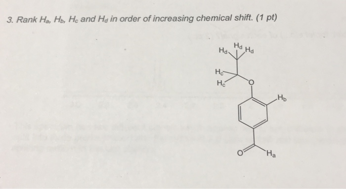 Solved 3. Rank Ha, Hb, Hc and Ha in order of increasing | Chegg.com
