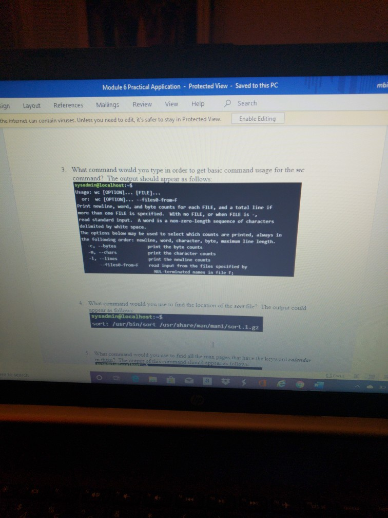 Solved Module 6 Practical Application - Protected View - | Chegg.com