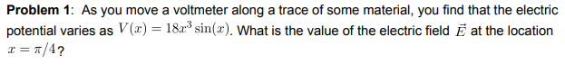 Solved Problem 1: As you move a voltmeter along a trace of | Chegg.com