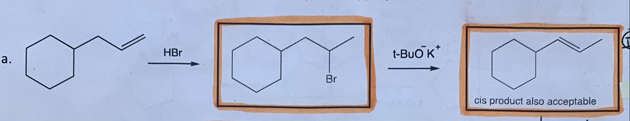 e. 1. Sia2BH−THF 2. H2O2,OH−,H2O f.əıqełdeoวe osje | Chegg.com