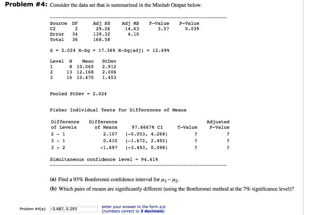 Solved Problem #4: Consider the data set that is summarized | Chegg.com